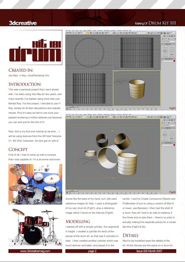 Daniel Anderson - 3dCreative Making Of Drum Kit 101 - 2008