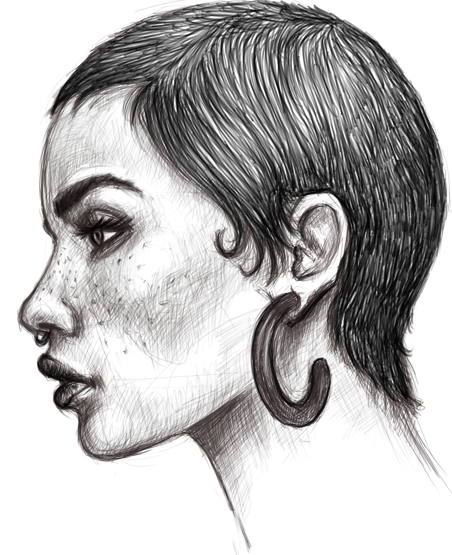 ArtStation - Black and white sketch