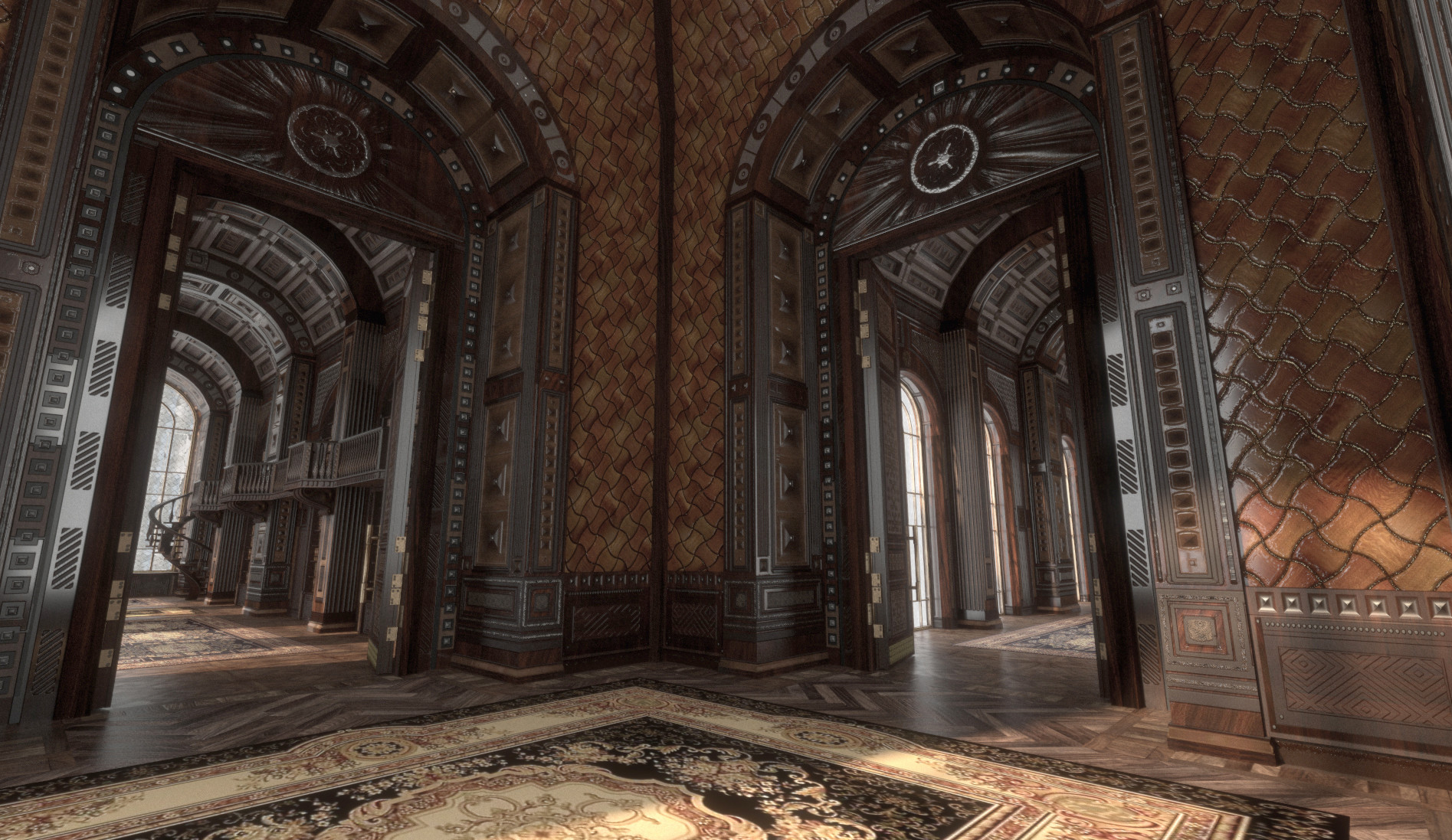 Dovjan - Low poly Castle 3D. Interior Parts 1,2, and 3