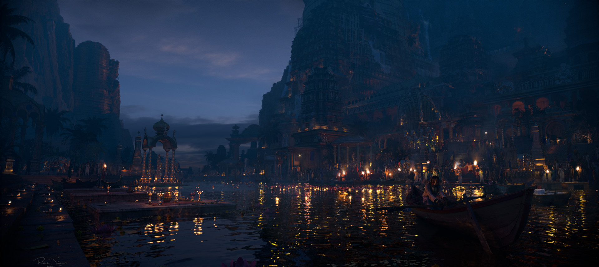 ArtStation - DWARKA - The Golden City of Lord Krishna