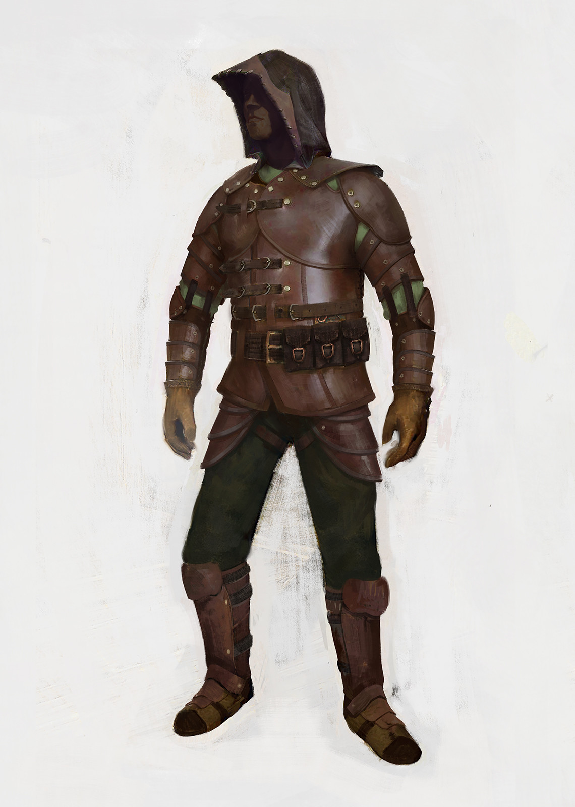 how to draw leather armor