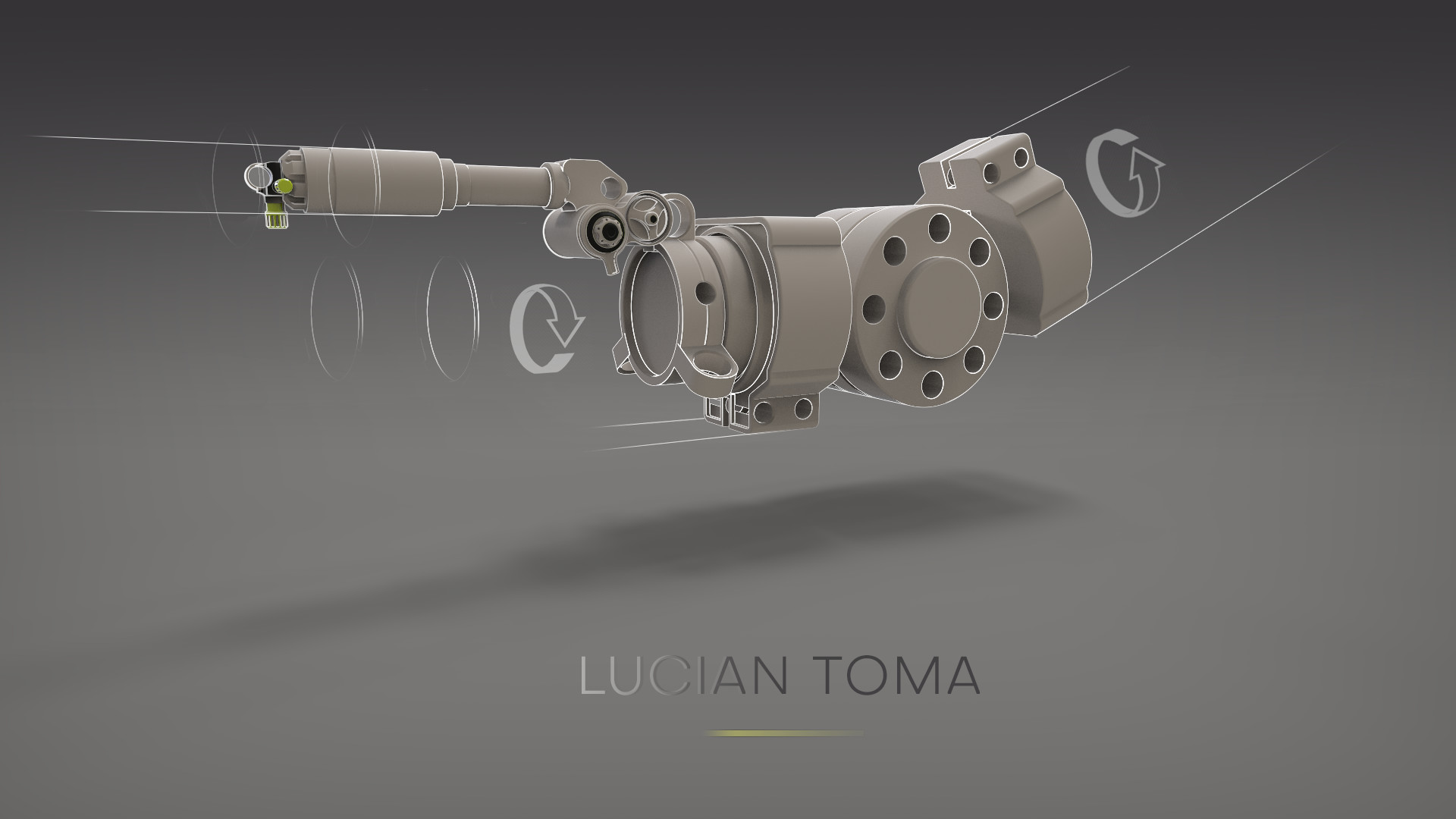 ArtStation - Concept mech part clay render