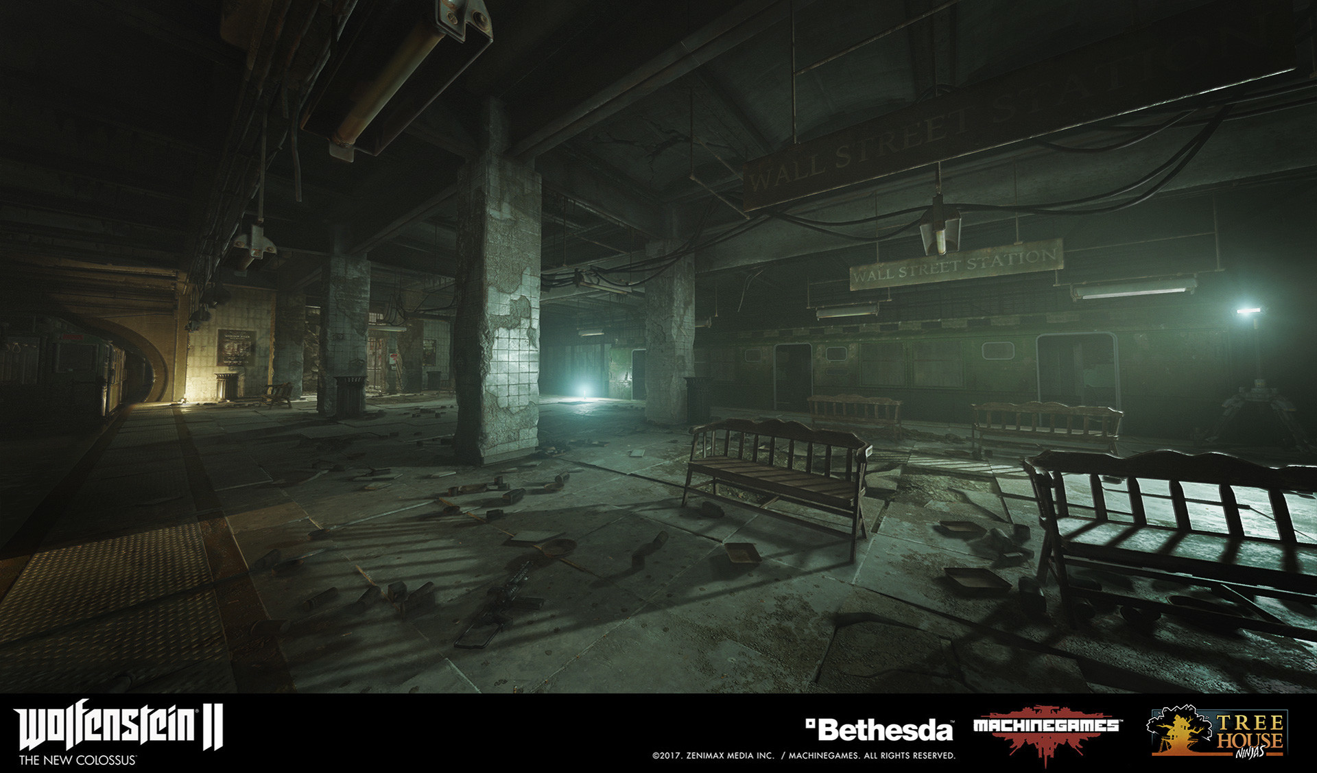Treehouse Ninjas - Wolfenstein 2 - Manhattan Subway Environment Art