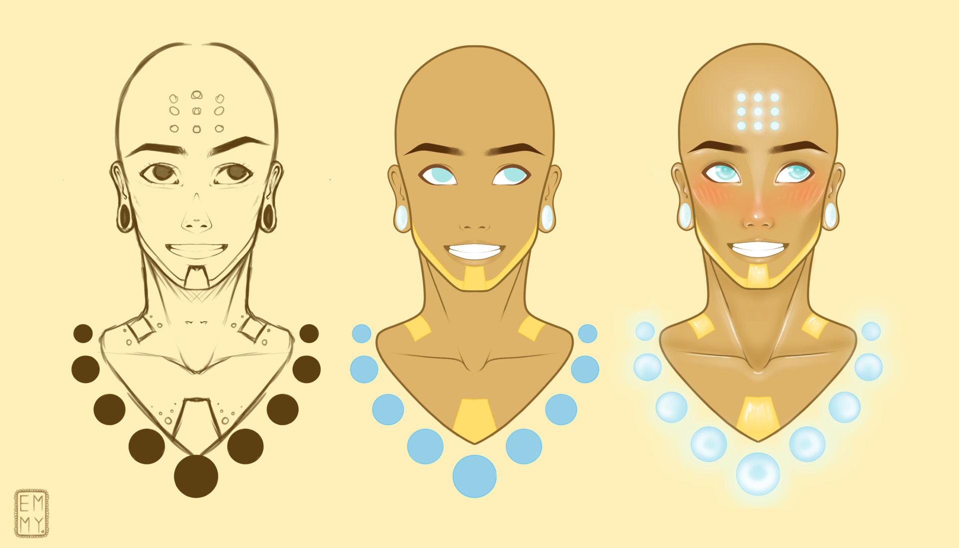 how to draw zenyatta face