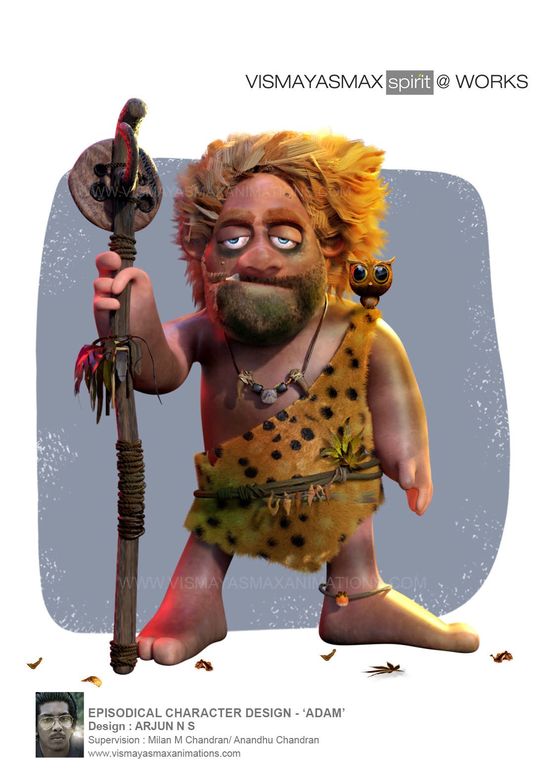 Vismayasmax Animations - Adam - Character Design
