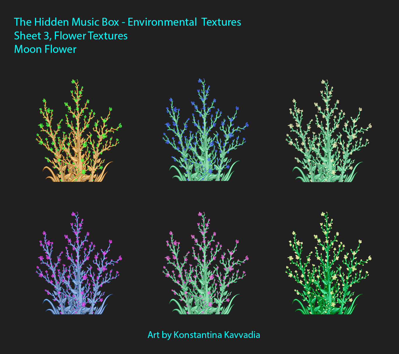ArtStation - Environmental Textures, Sheet 3, Flower Textures