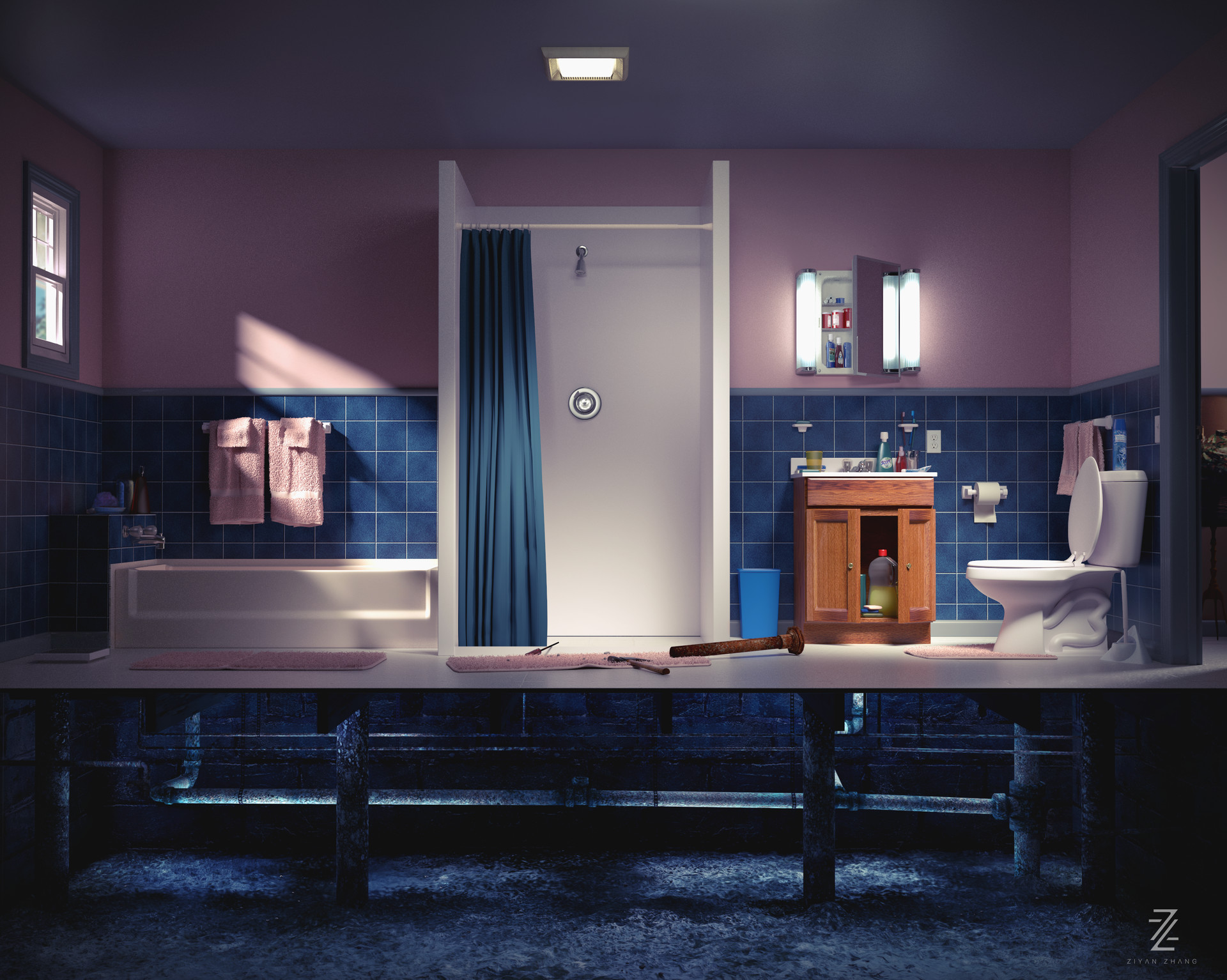 Gregory Crewdson Boy With Hand In Drain