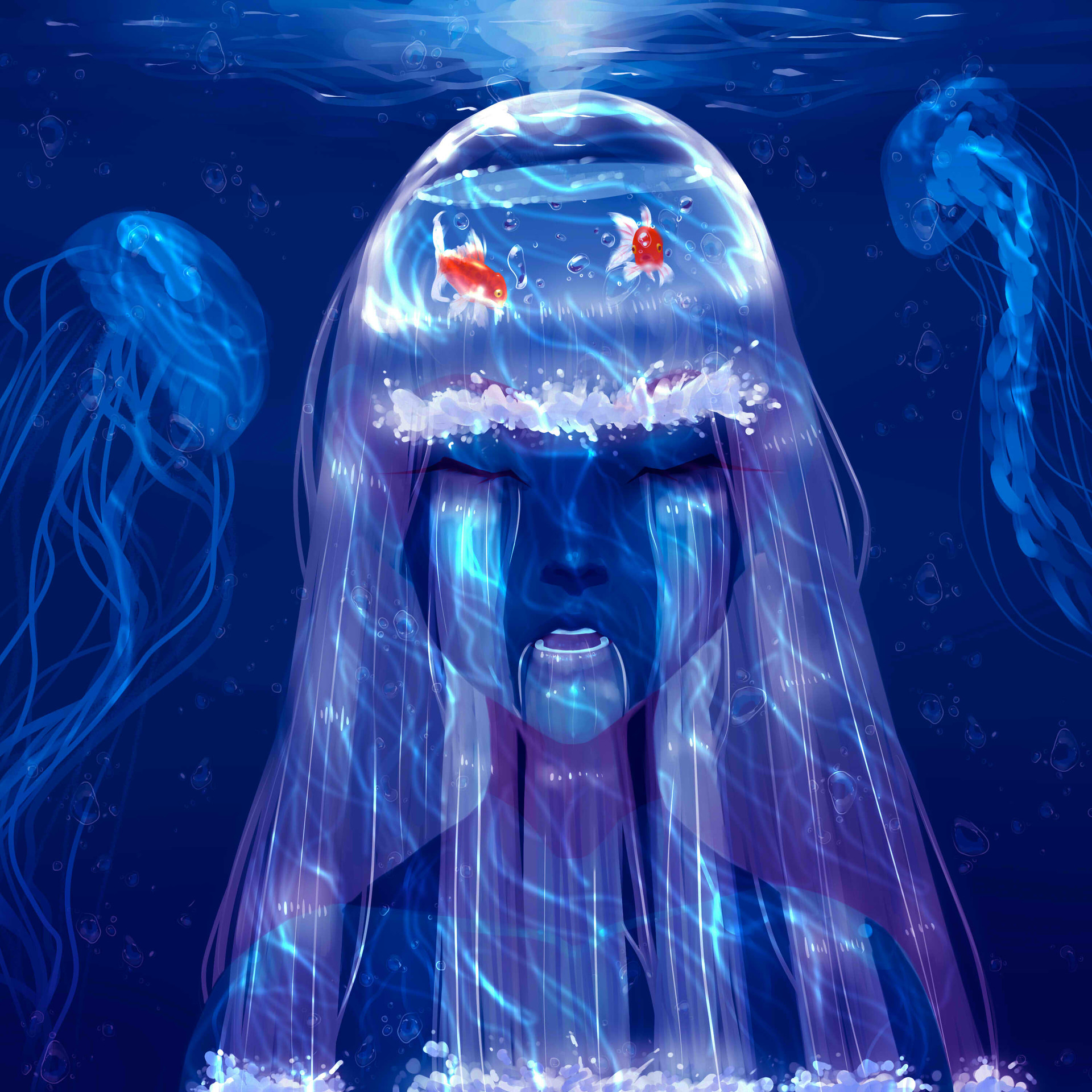 ArtStation - Falling Deep Sea