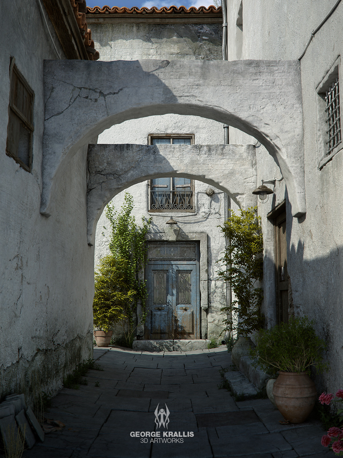 ArtStation - In a paved alley