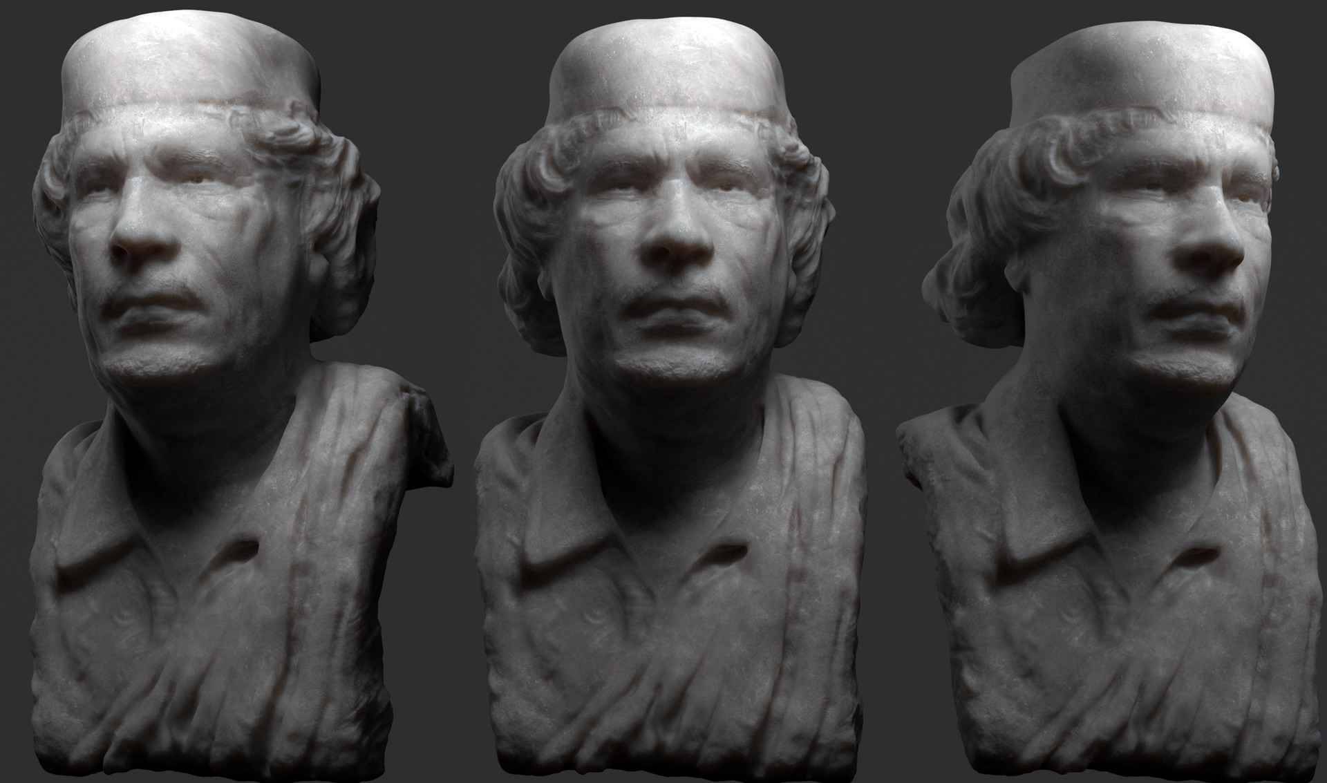 ArtStation - History of Sculpture - Gaddafi