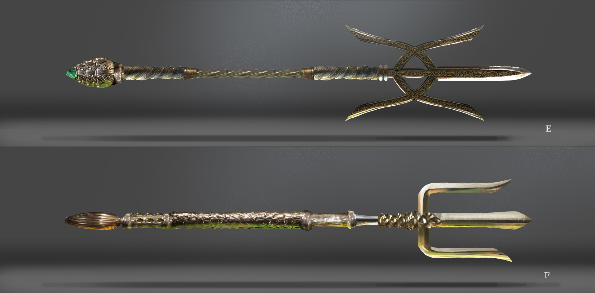 marco nelor - Modular Aquaman Trident Concepts