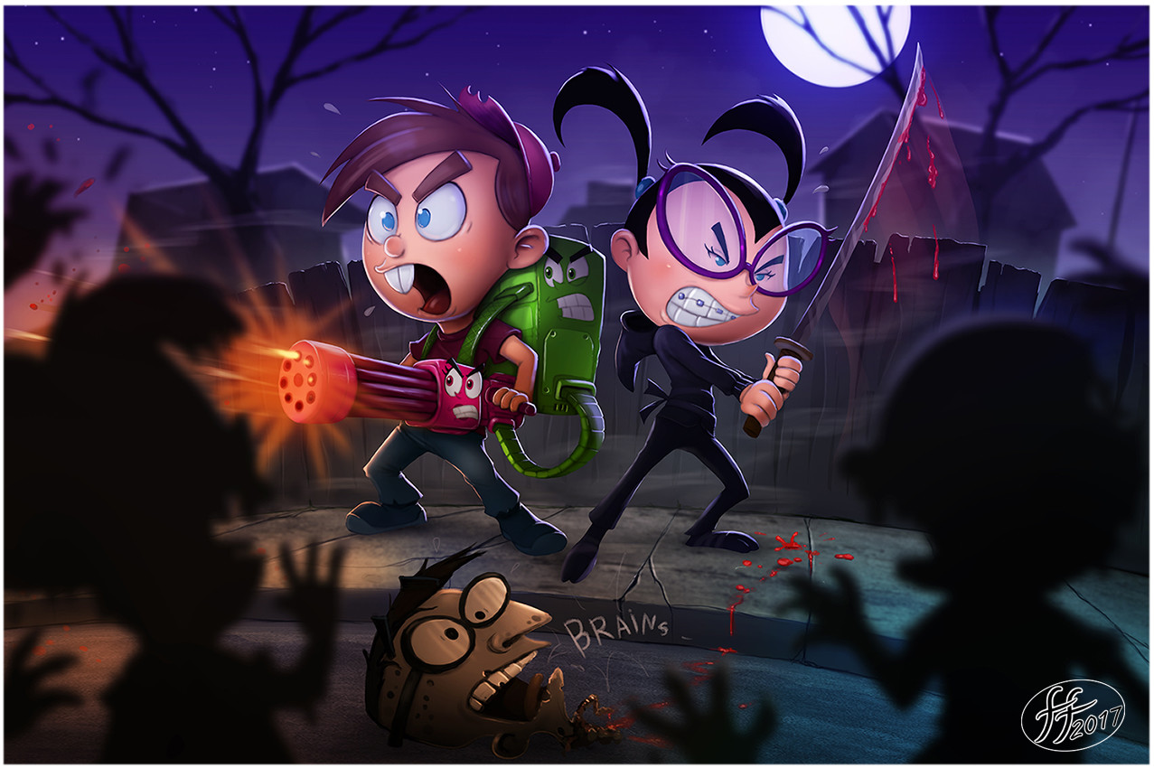 ArtStation - Halloween with Timmy and Tootie