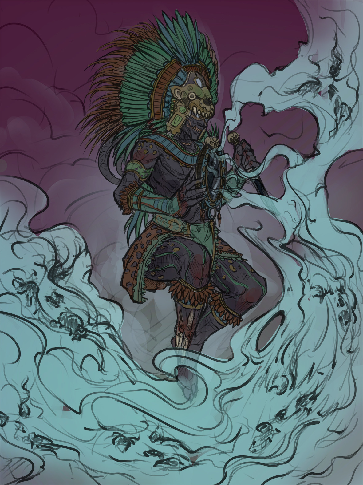 ArtStation Tezcatlipoca, The Smoking Mirror, Aztec God Of, 53% OFF