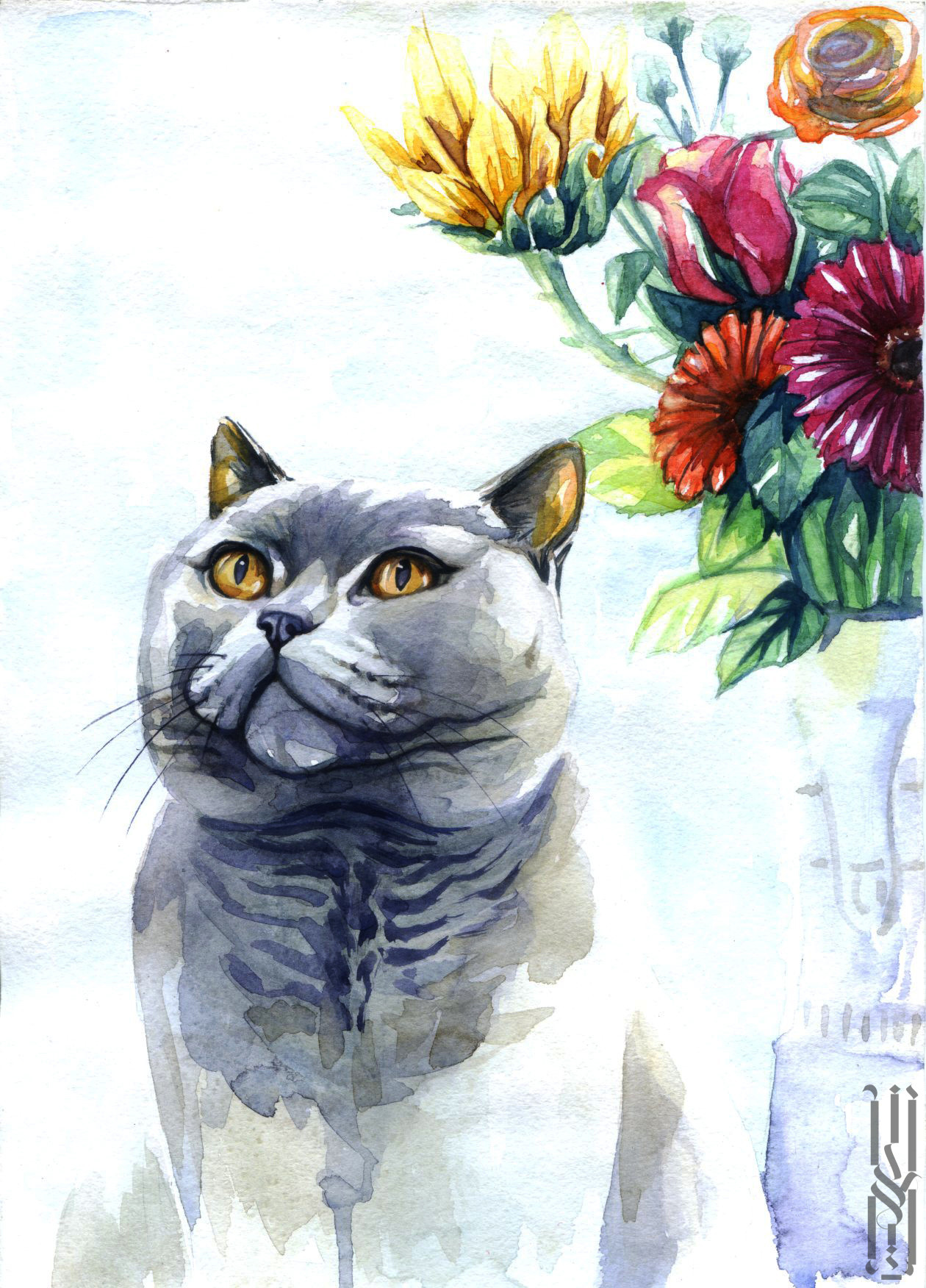 ArtStation - Spring cat