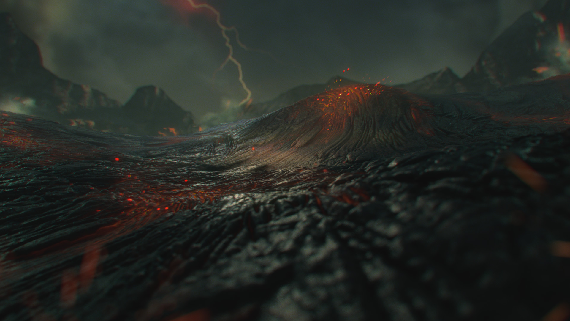 ArtStation - Lava Field - Substance Designer Study