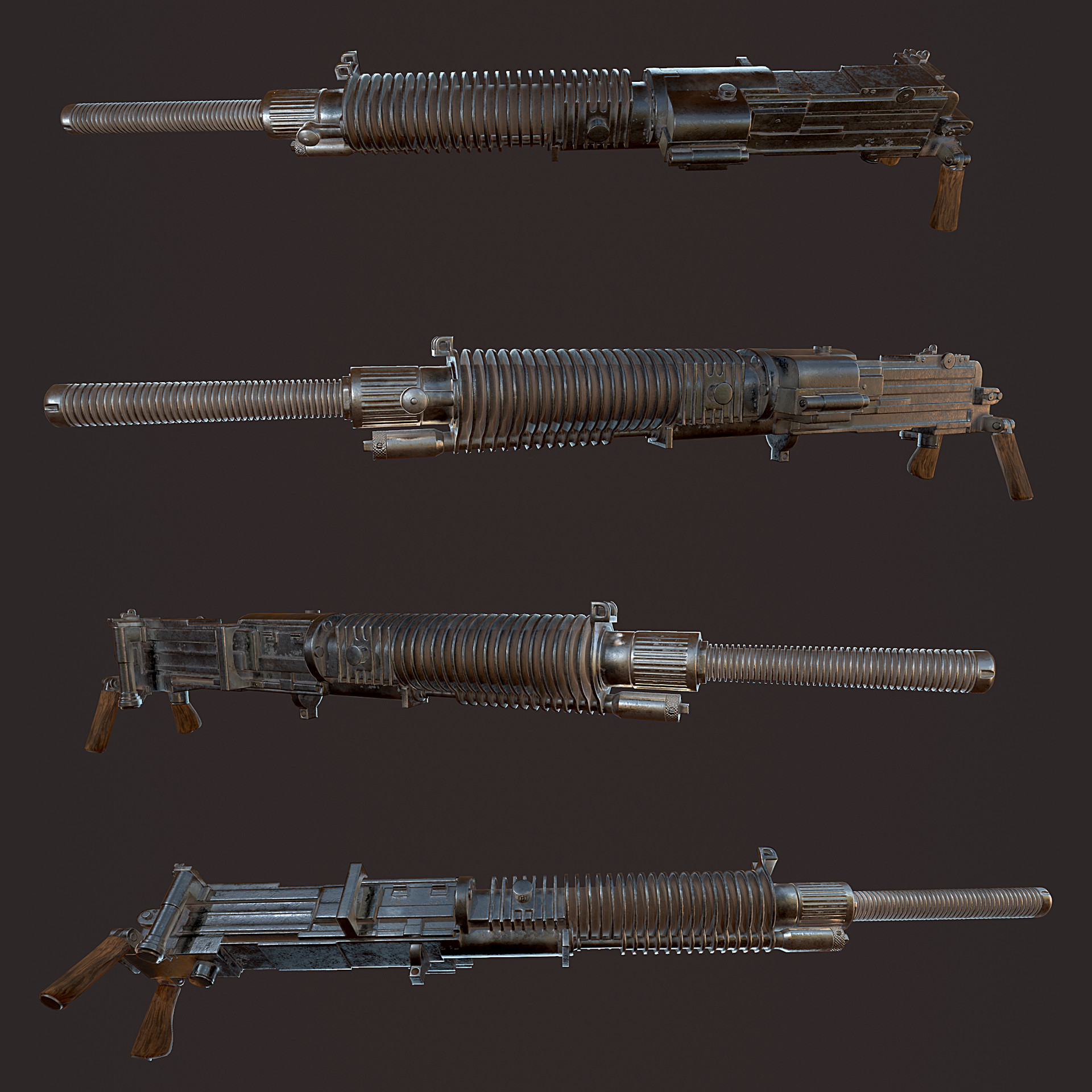 ArtStation - PBR Type 92 Machine Gun