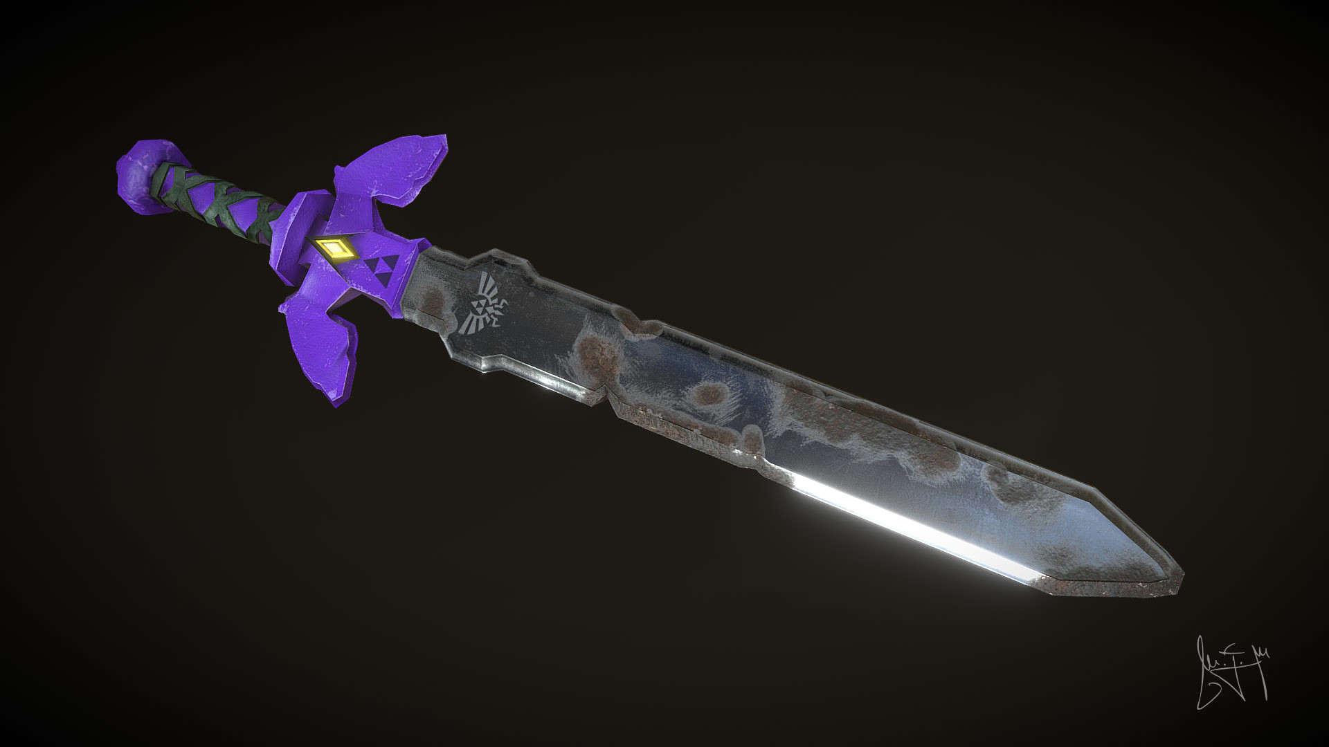 ArtStation - Master Sword - Breath of the Wild tribute - low poly