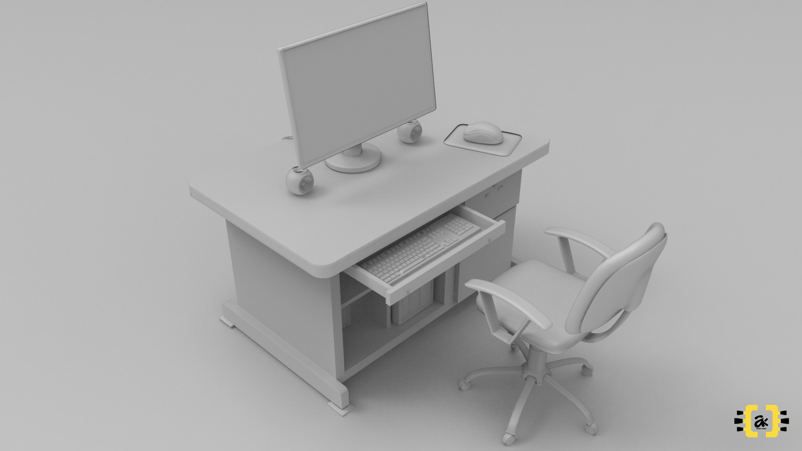 ArtStation - Computer table