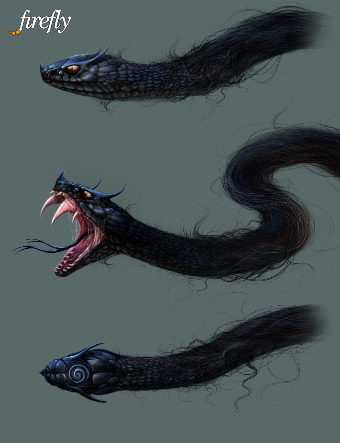 ArtStation - Hairy snake