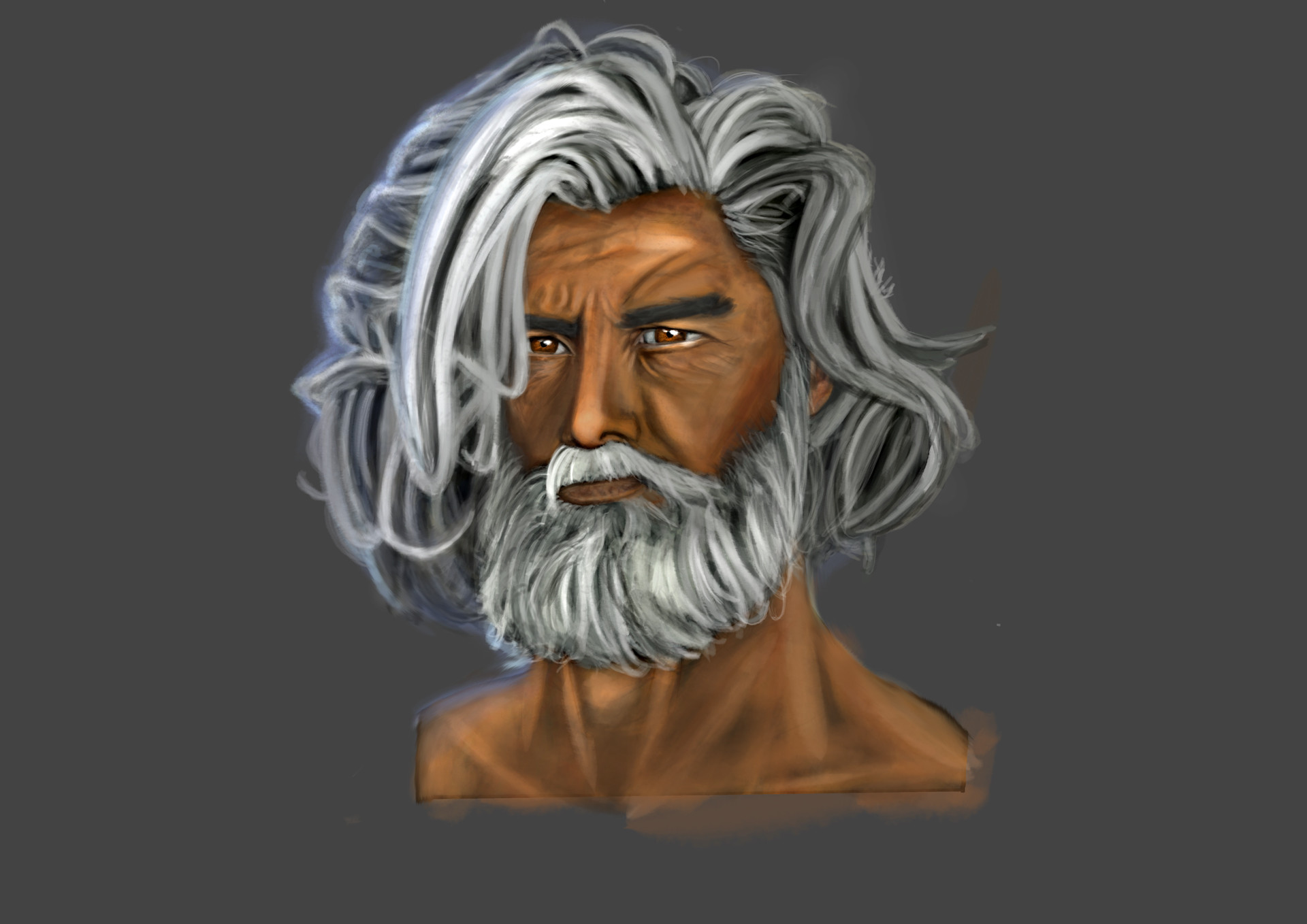 determination face drawing