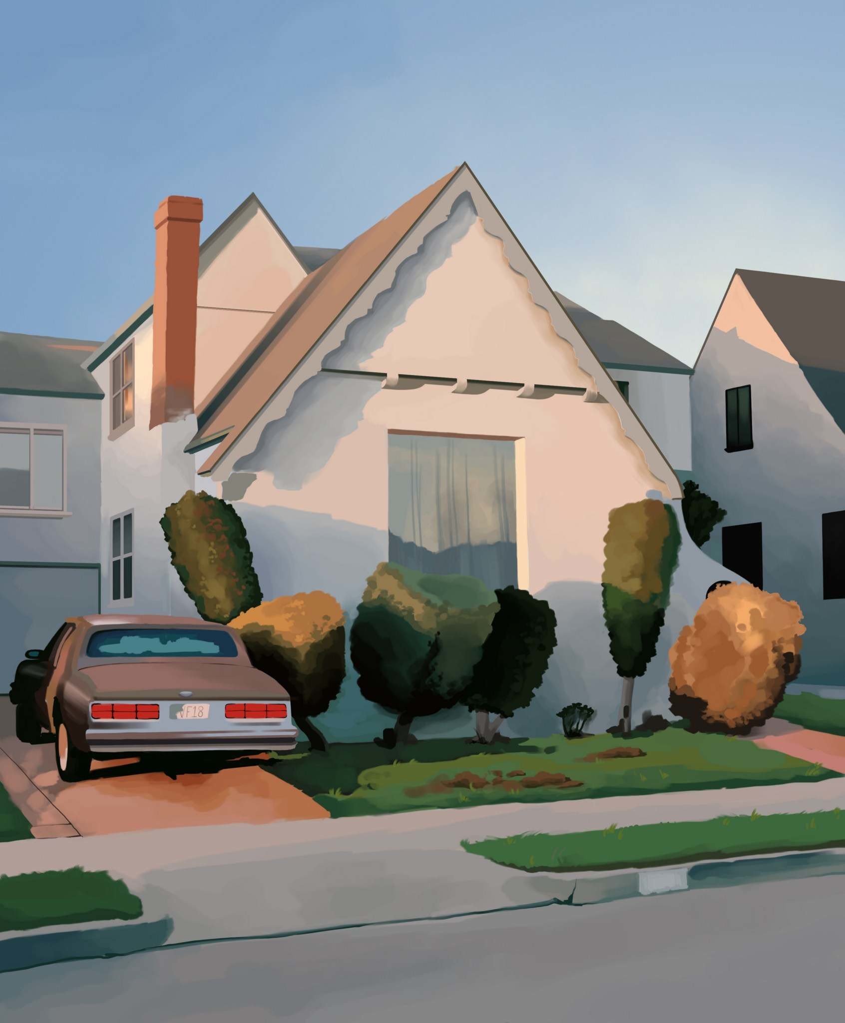 ArtStation - Suburban Sunset Photo Study