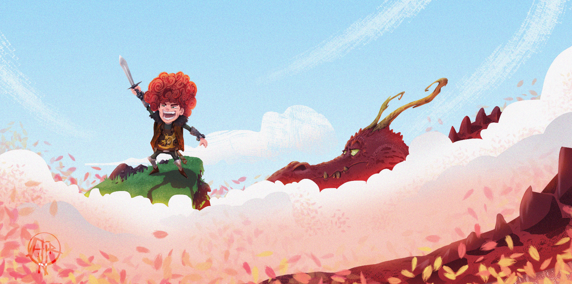 ArtStation - Bo and the dragon.