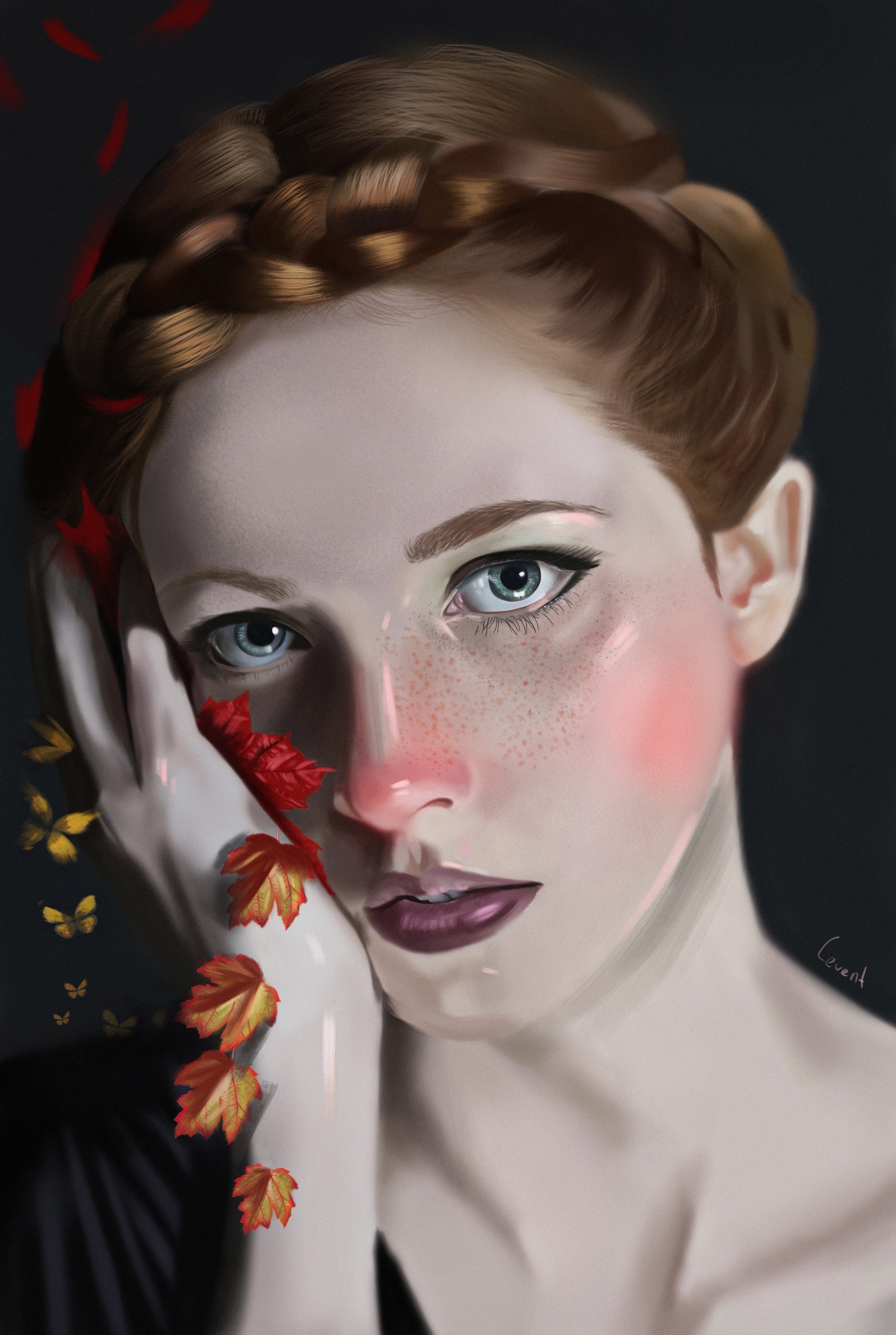ArtStation - Asima Sefic digital portrait drawing
