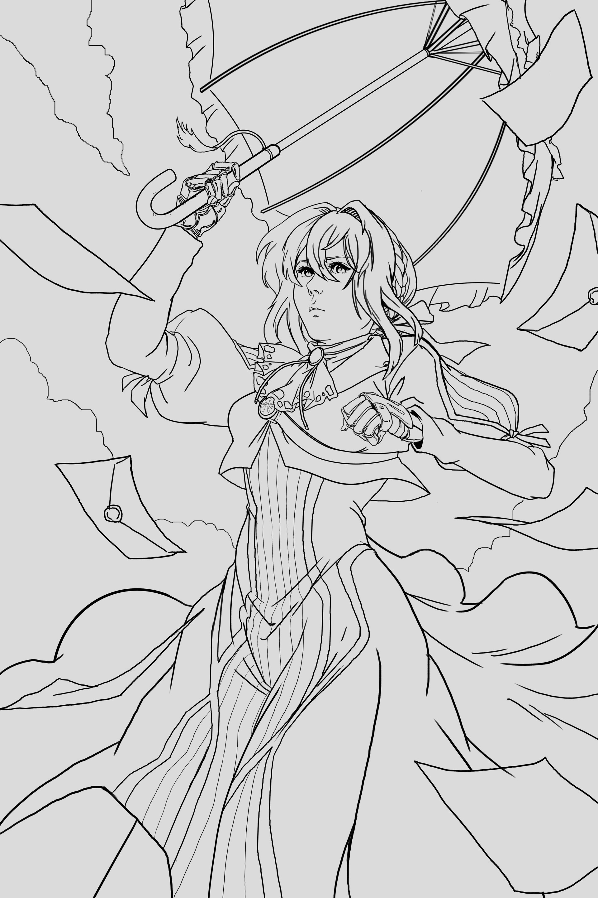 violet evergarden coloring pages