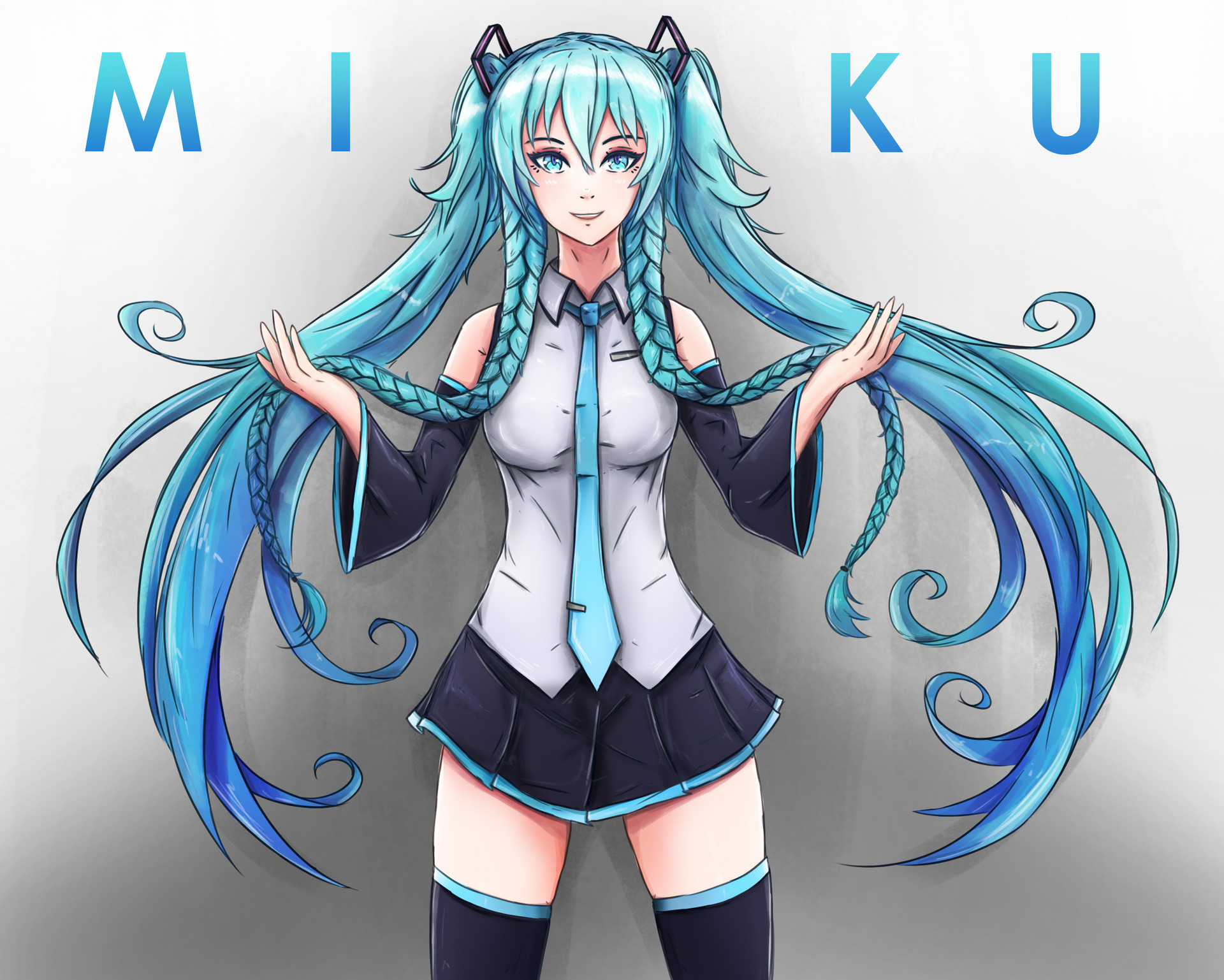 ArtStation - Miku w/ braids