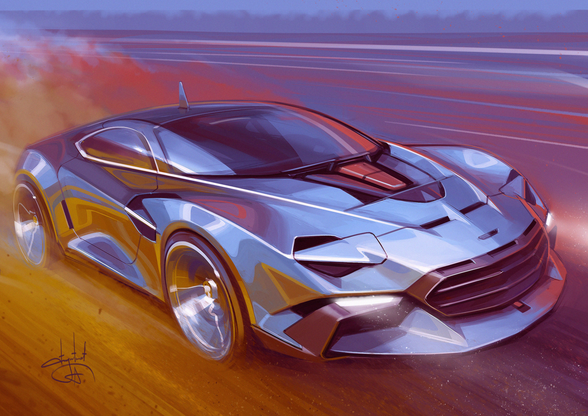 ArtStation - car sketch