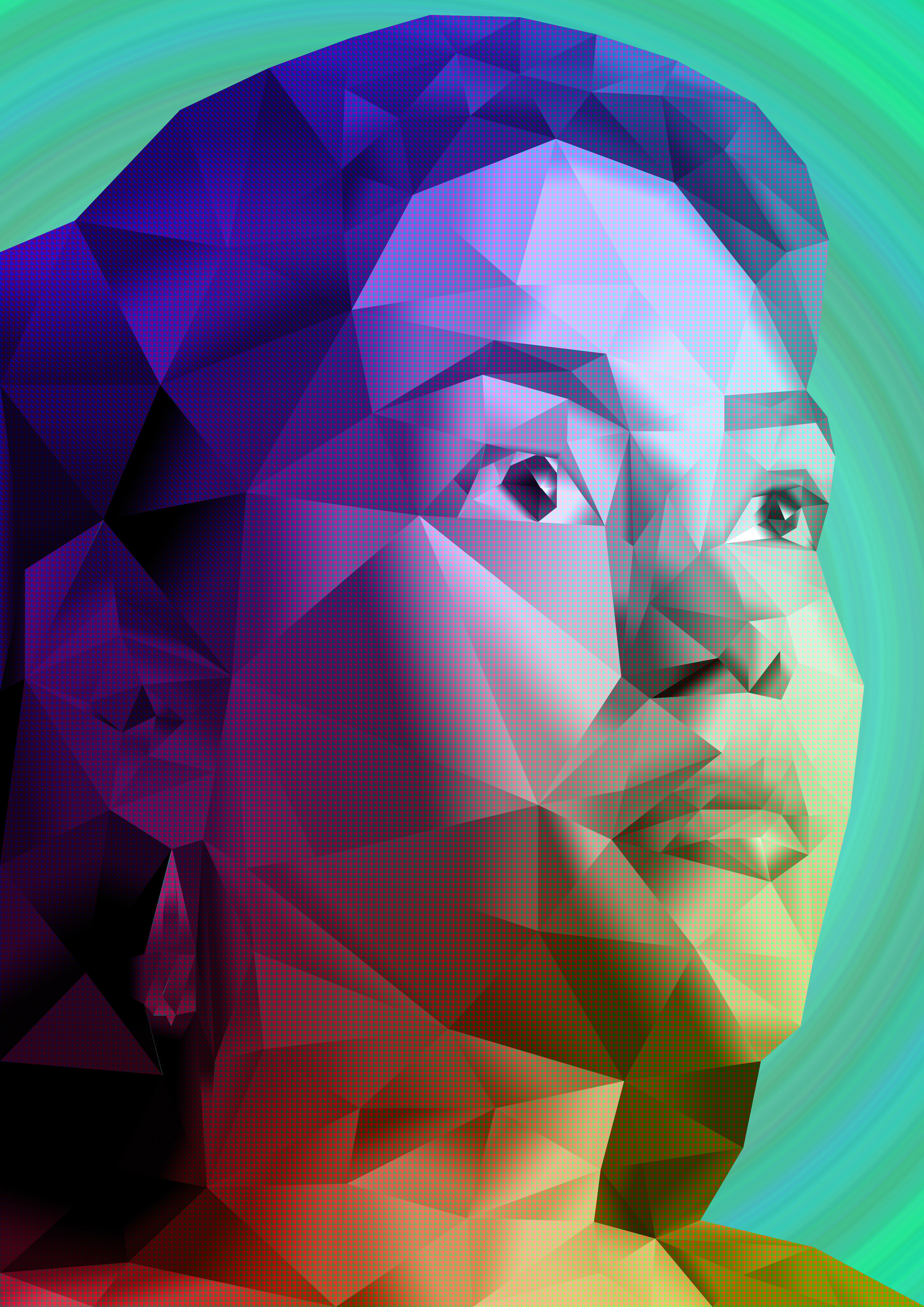 ArtStation - High Polygonal Portrait Design