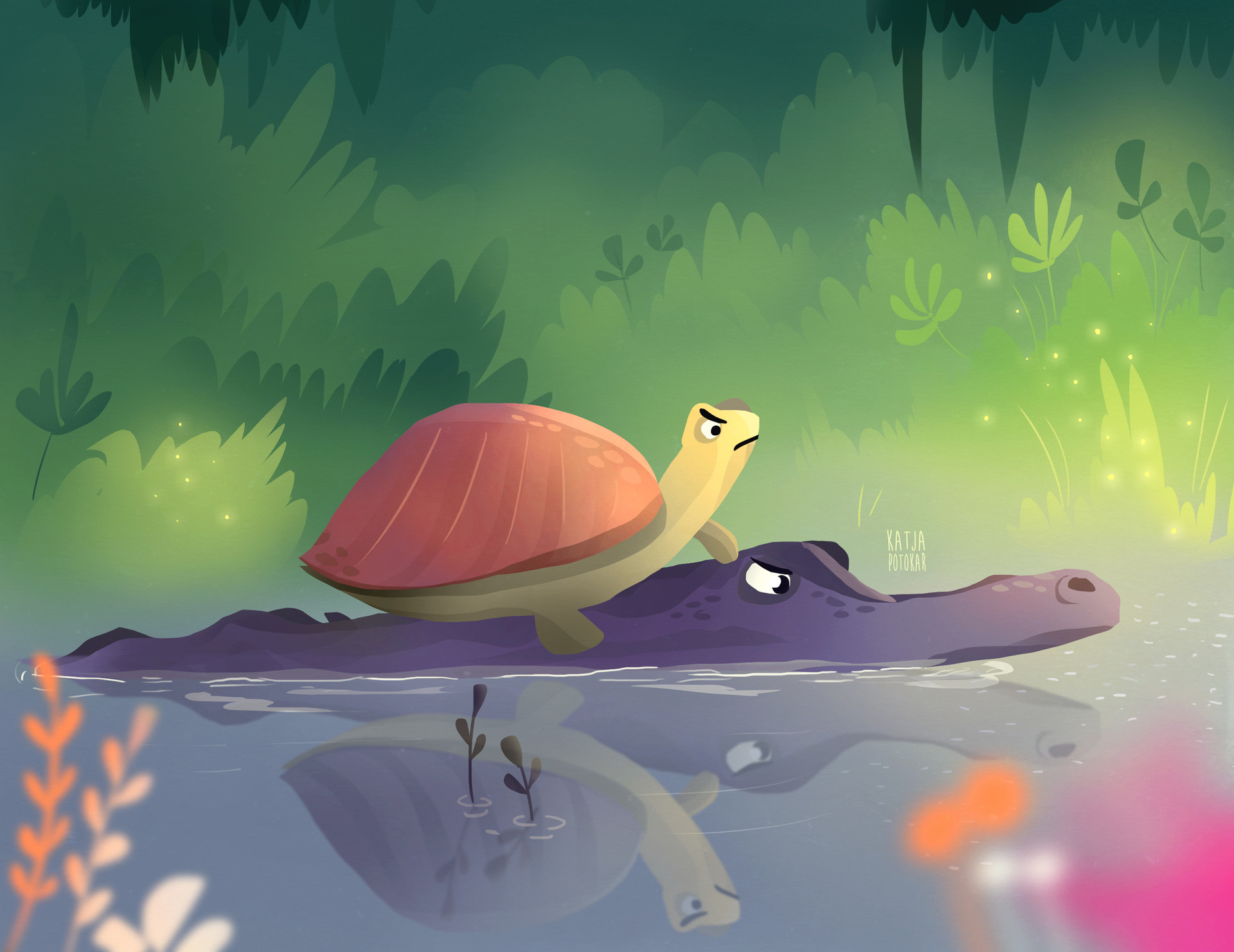 ArtStation - "Hitching a ride" 🐢