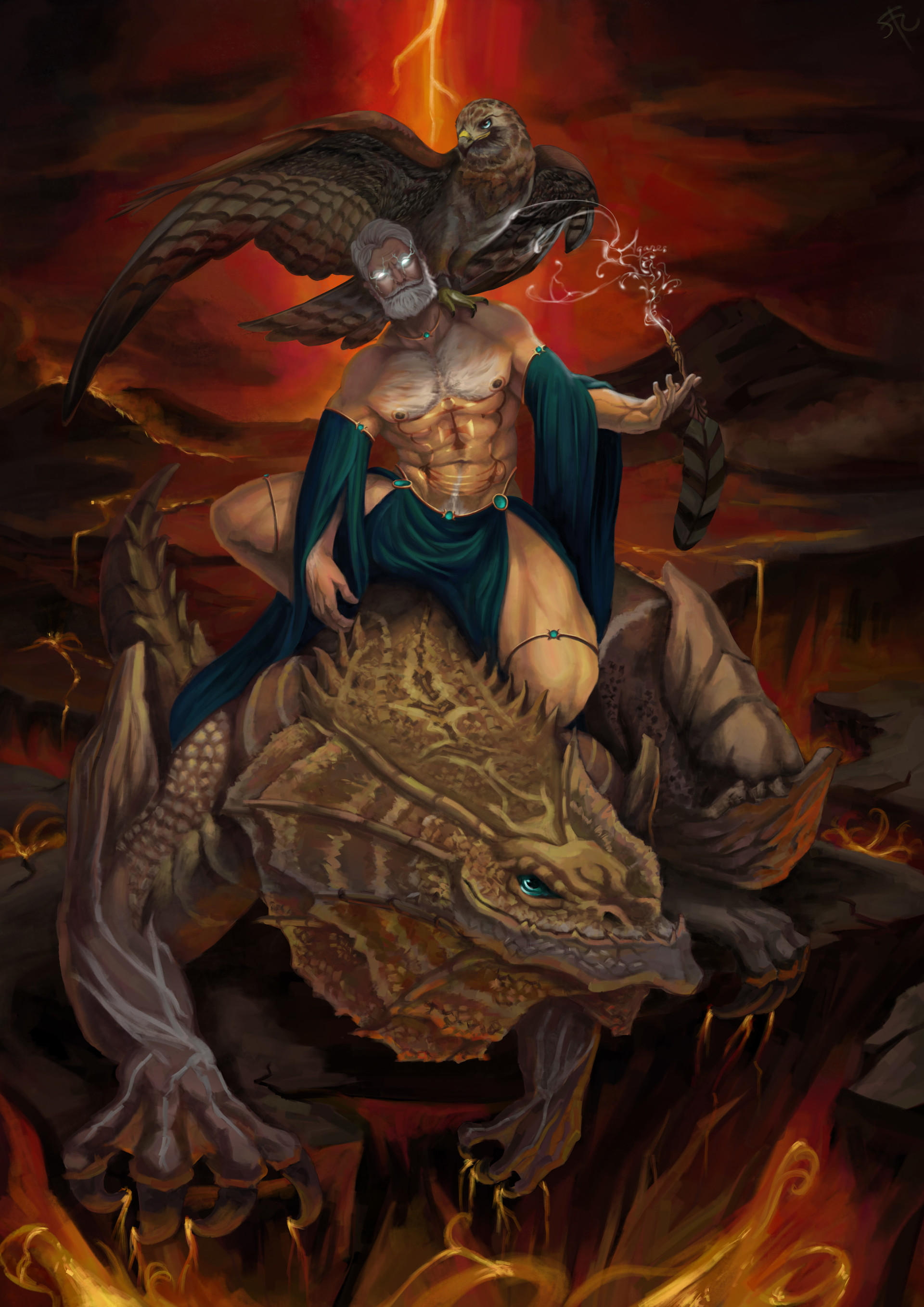 ArtStation - Duke Agares, Demon of Languages and Earthquakes