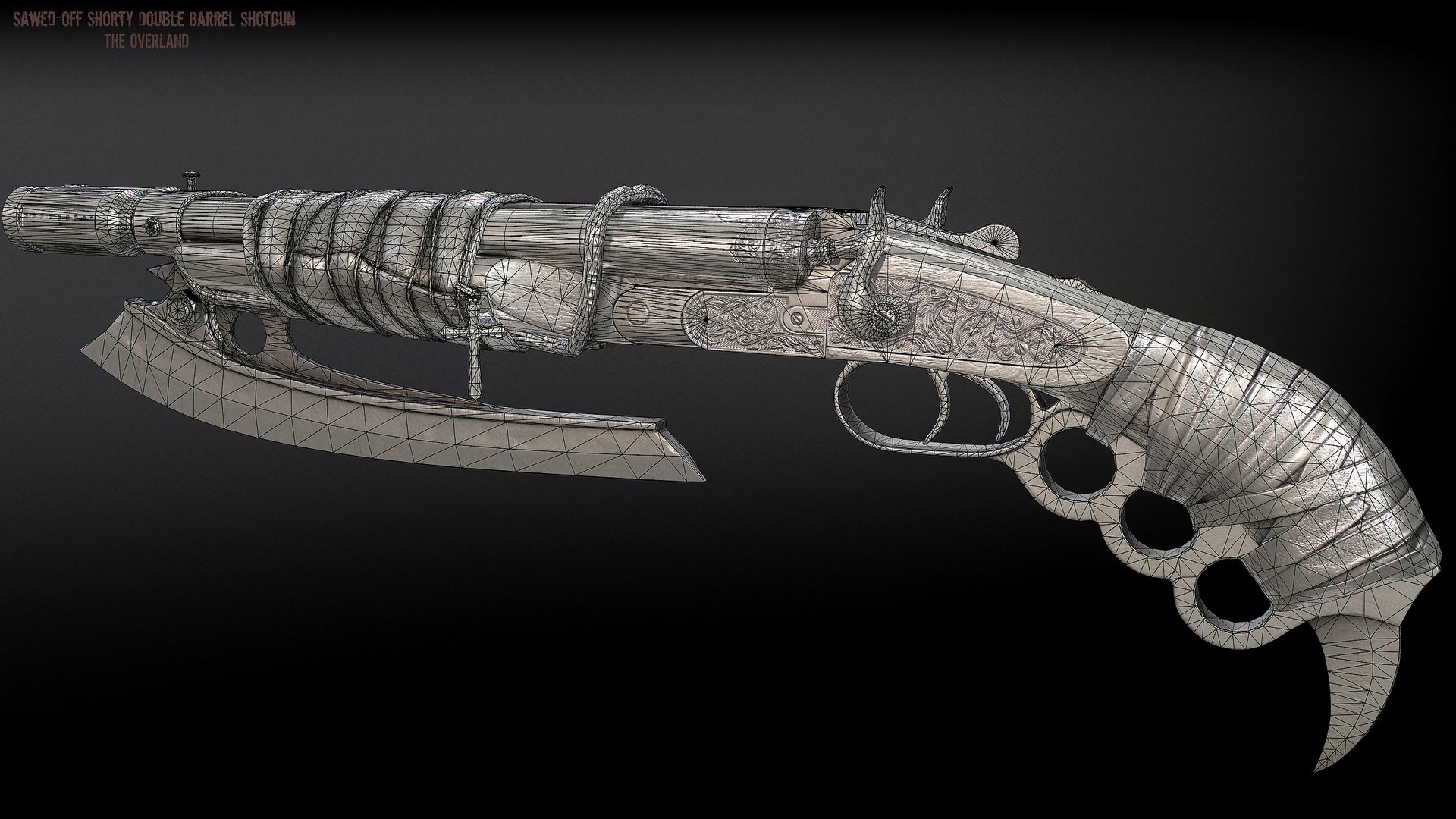 Sawed Off Double Barrel Shotgun Drawing