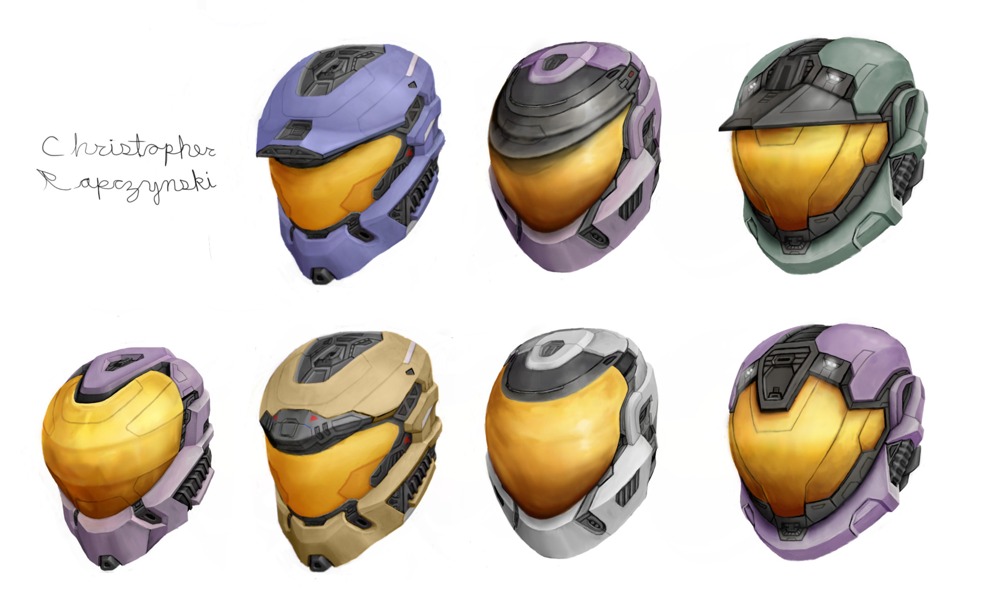 Artstation Halo Helmet Concepts Bundle