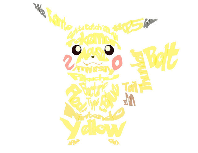 ArtStation - 20th Anniversary Pikachu Typography
