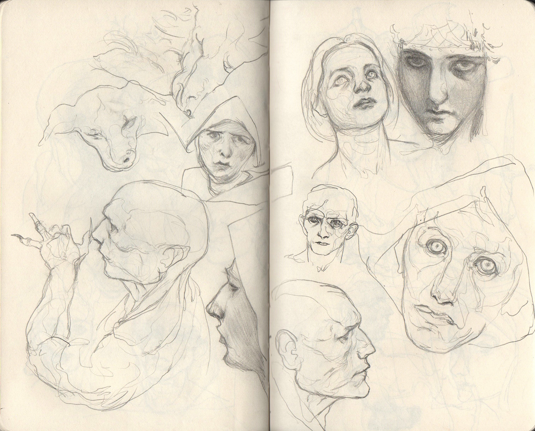 Alex Brock - Studies, sketches and preliminaries