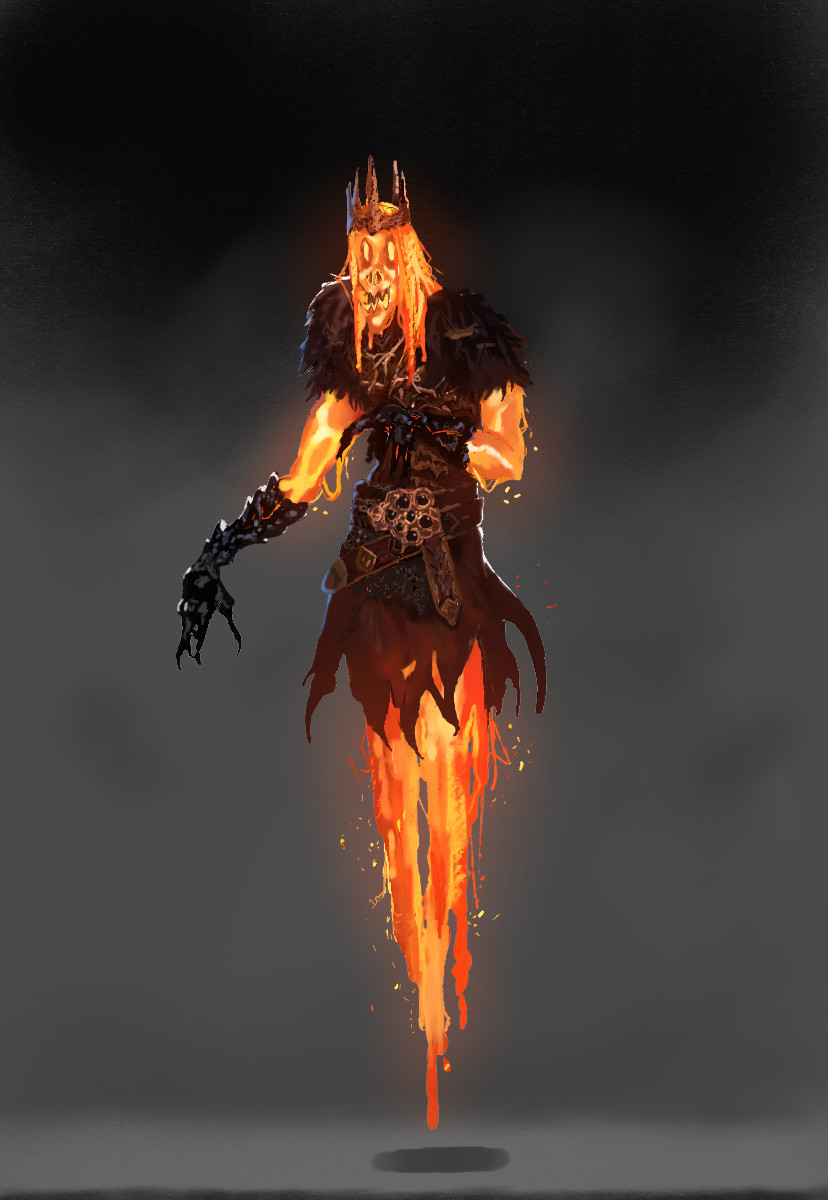 how to draw fire king