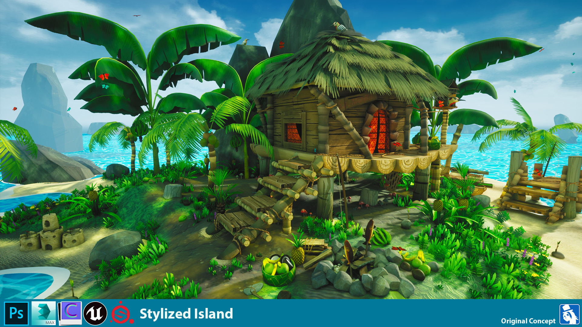 ArtStation - Thesis: Stylized Detailed Island Environment