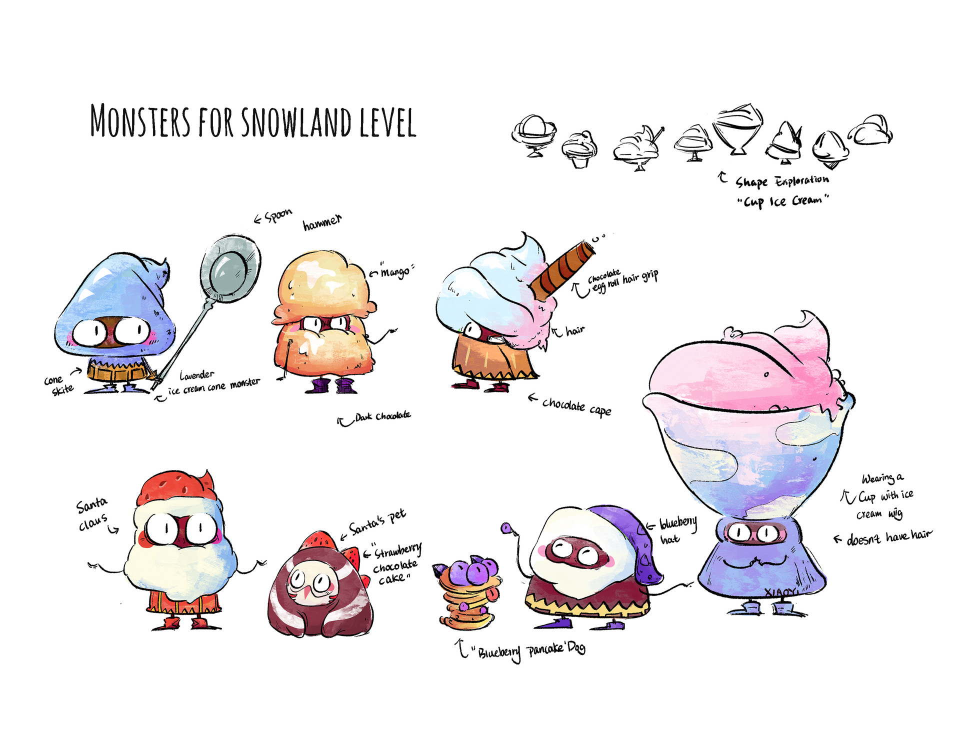 Xiaoyi Geng - Food Defender | Food monsters design