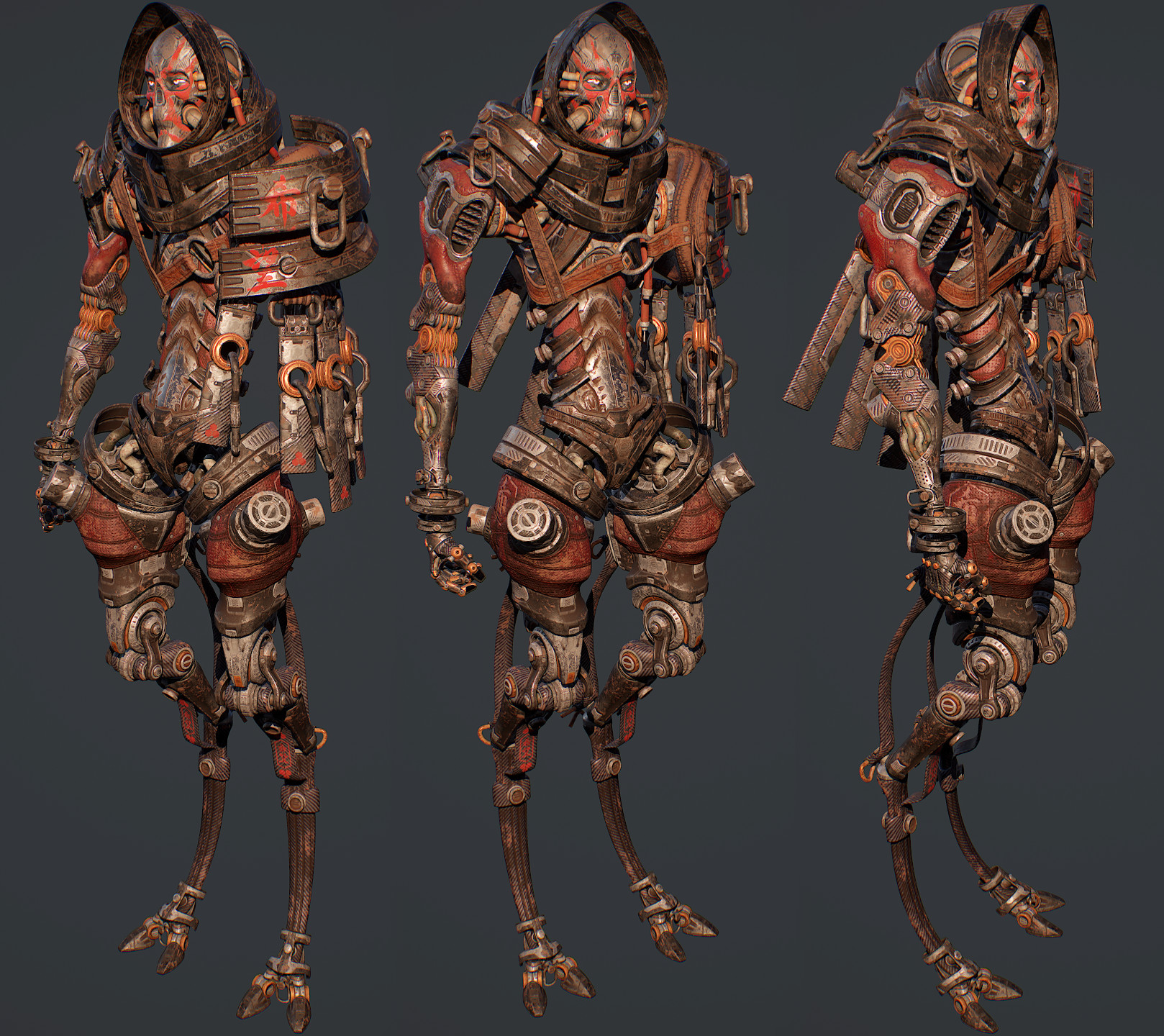 ArtStation - Grim Kabuki Cyborg