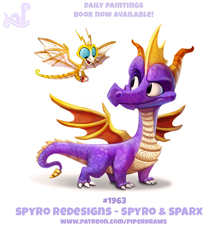ArtStation - Daily Paint 1963# Spyro Redesigns - Spyro and Sparx