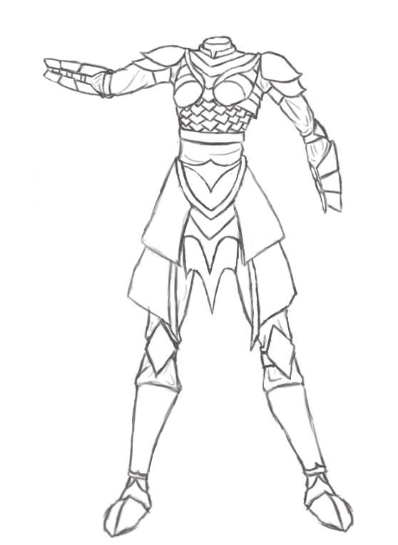 female armor drawing reference