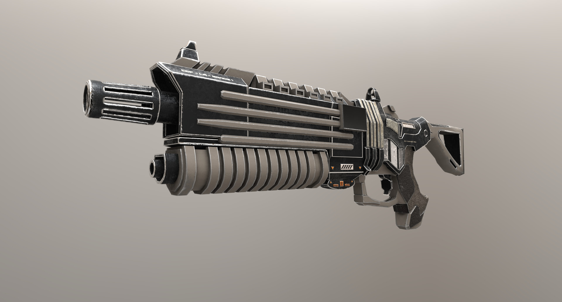 Shaun Williams - Laser Rifle - Realistic Low Poly Futuristic Weapon