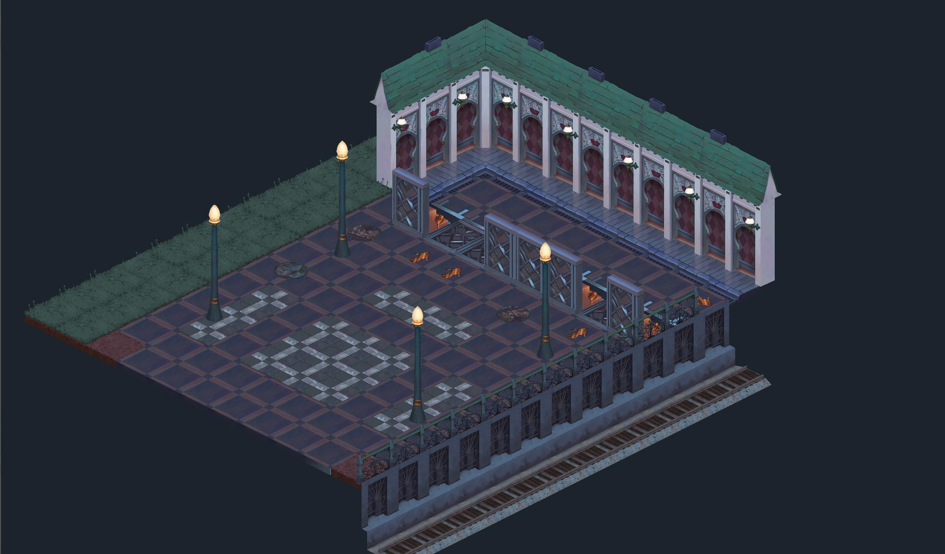 ArtStation - Train Station Isometric Tileset