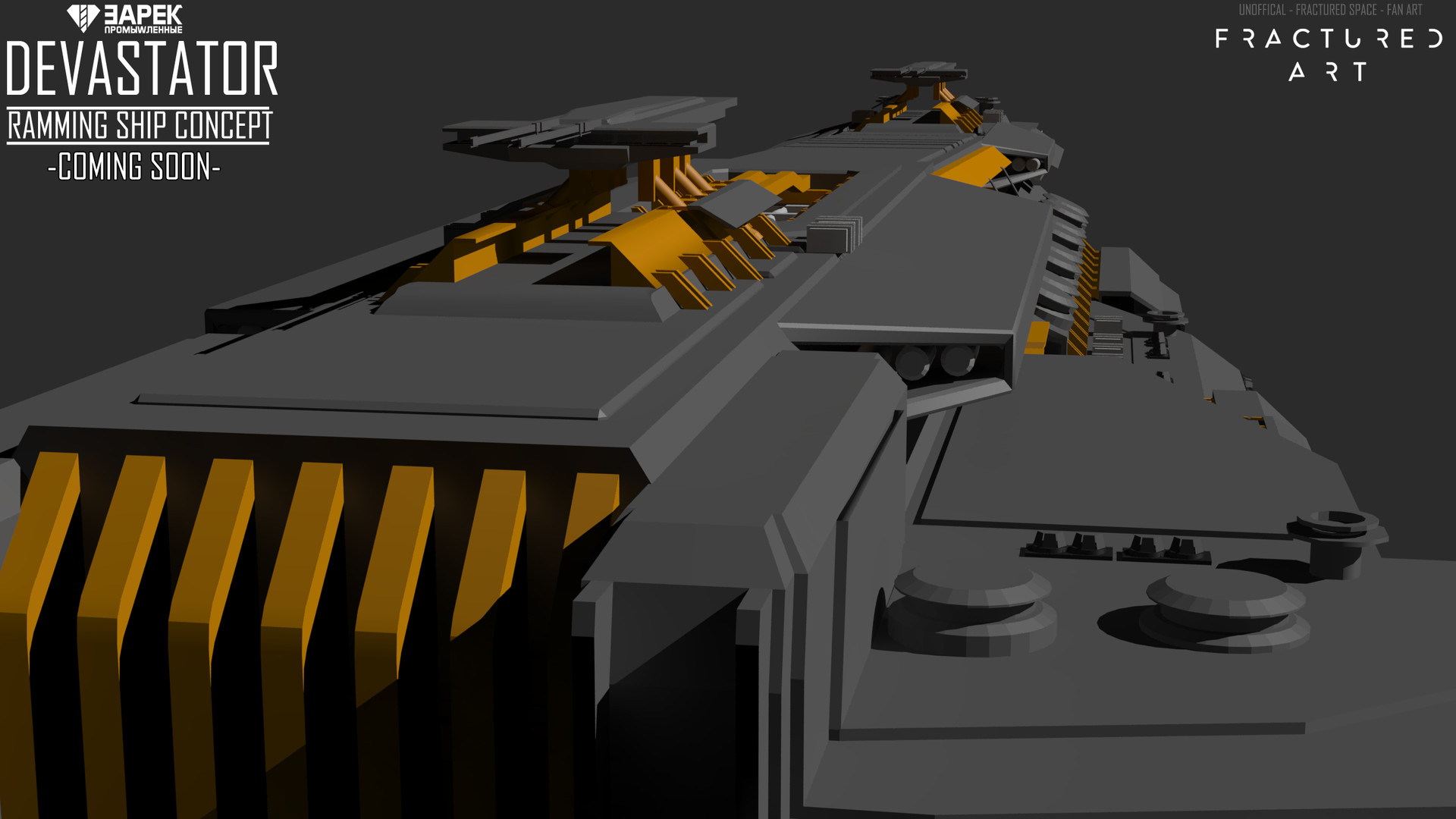 ArtStation - Devastator - Ramming Ship Concept - WIP