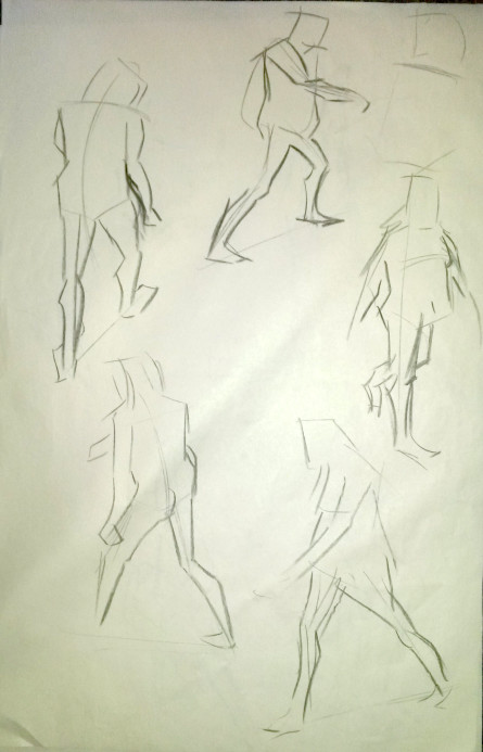 ArtStation - Dynamic movement. Life drawing