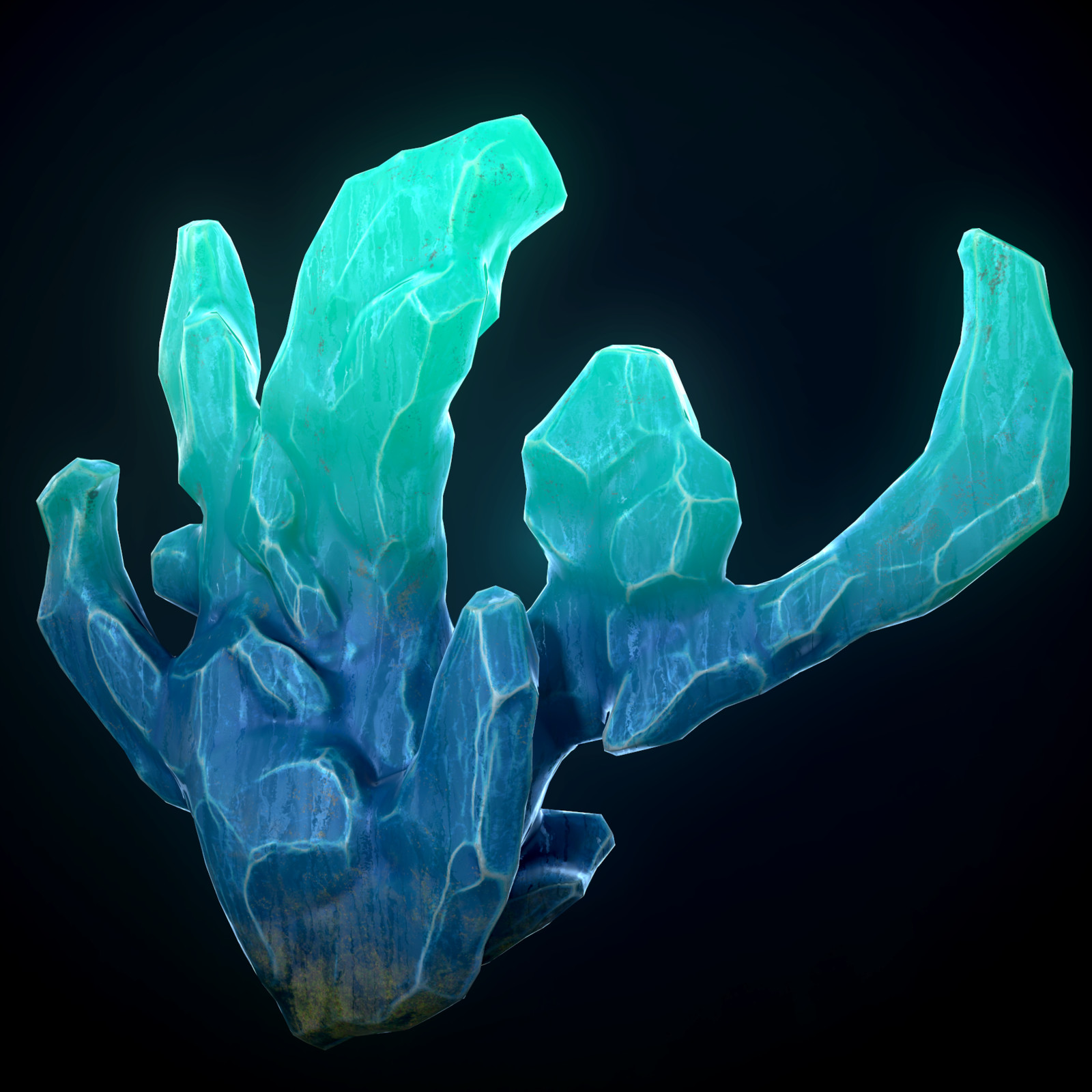 GroomTD/LookDev - Andrew Krivulya - Fantasy blue Crystals PBR game asset