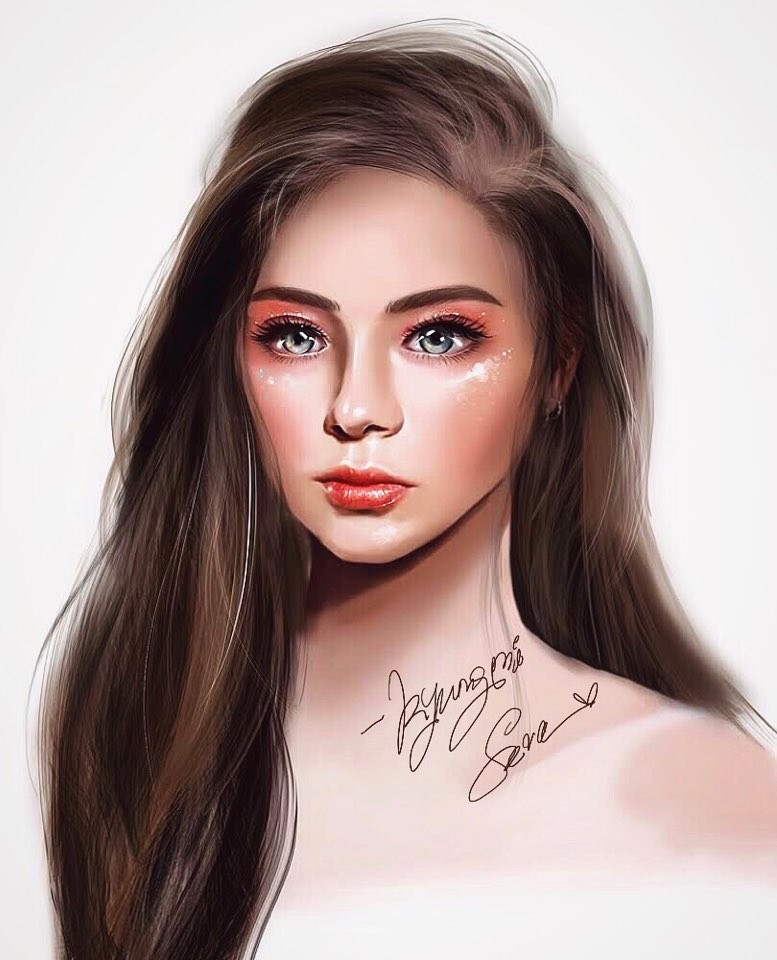 ArtStation - 2D woman portrait drawing
