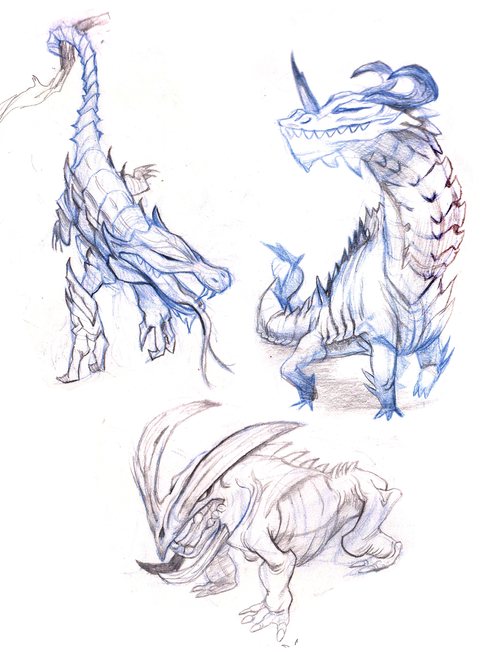 ArtStation - Demonic Monster Creature Sketches